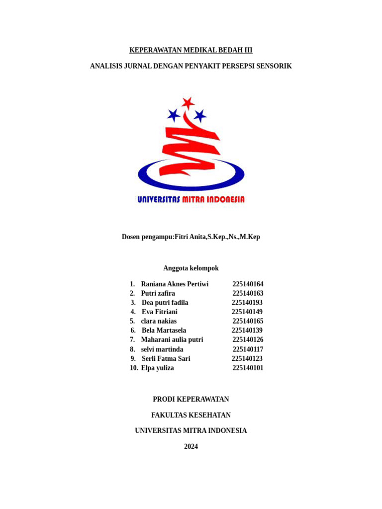 Ebn Persepsi Sensorik | PDF