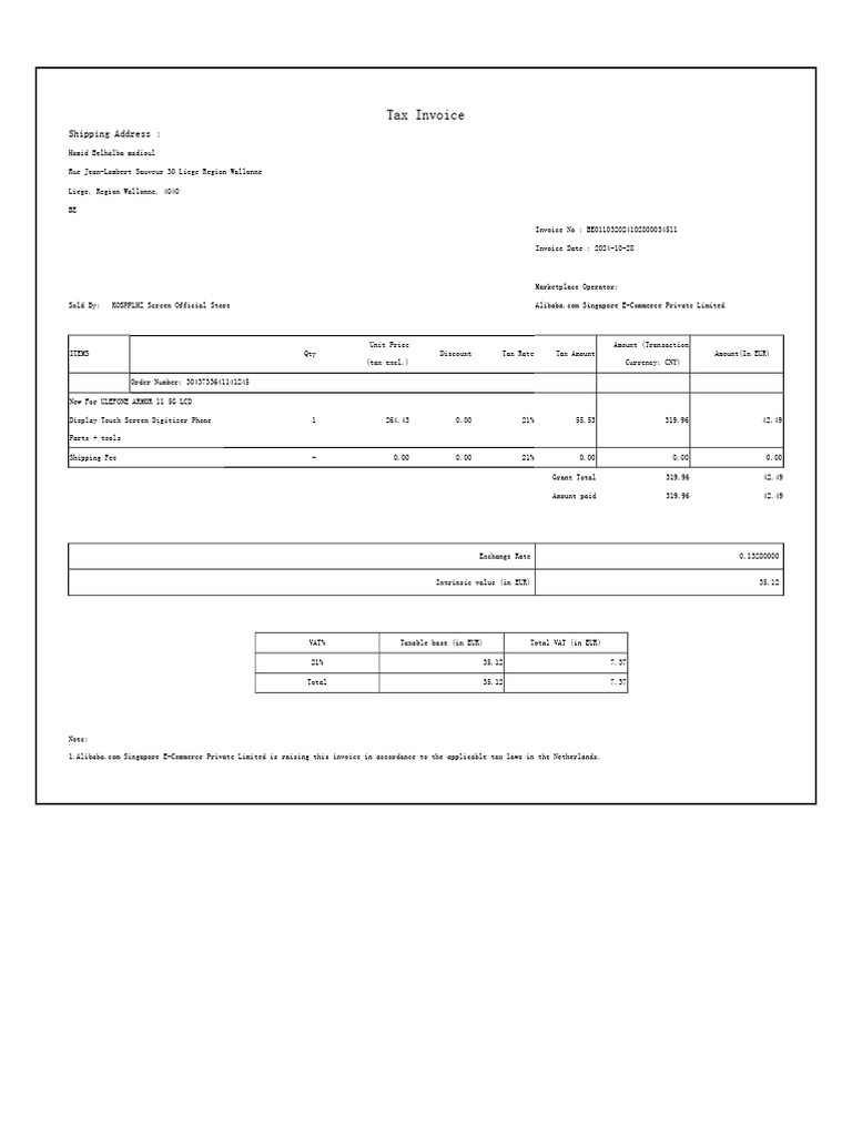 Payment | PDF | Taxes | Invoice