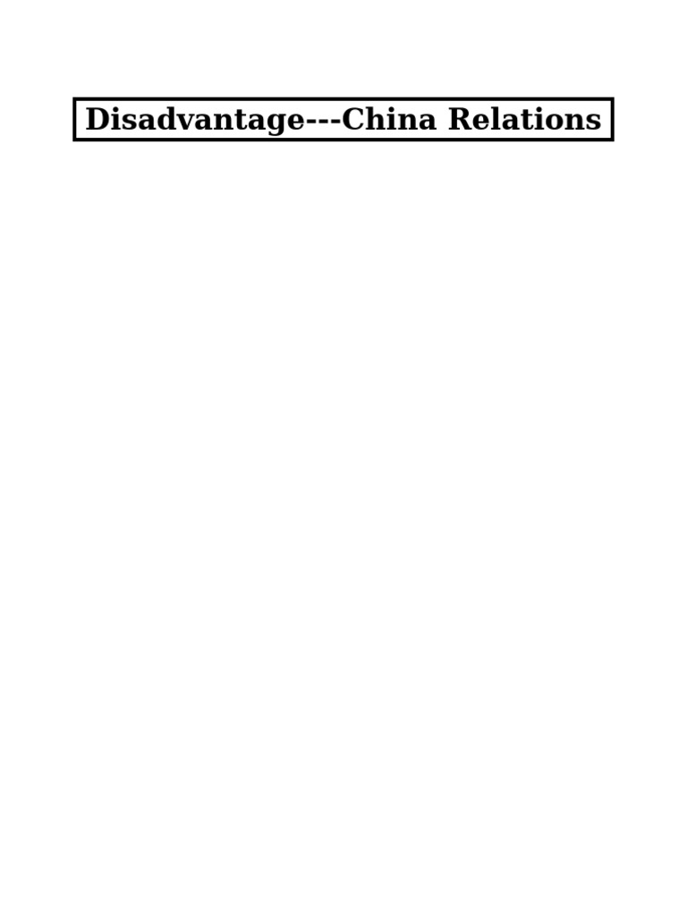 China Relations DA - Michigan 2024 HHIRS | PDF | China | World Politics