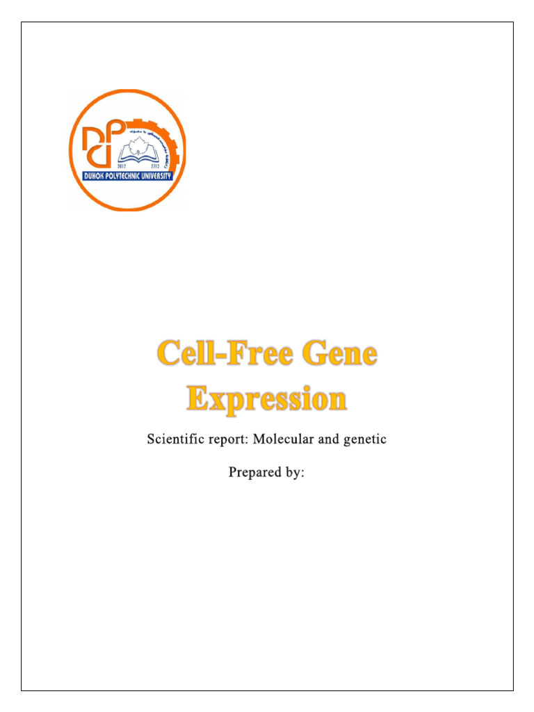 Cell-Free Gene Expression | PDF | Gene Expression | Dna
