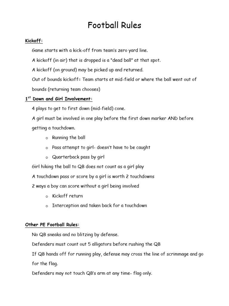 Football Rules | PDF