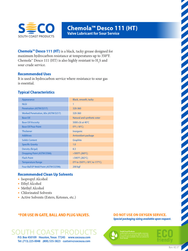 Desco 111 HT 1 | PDF | Chemical Substances | Chemistry