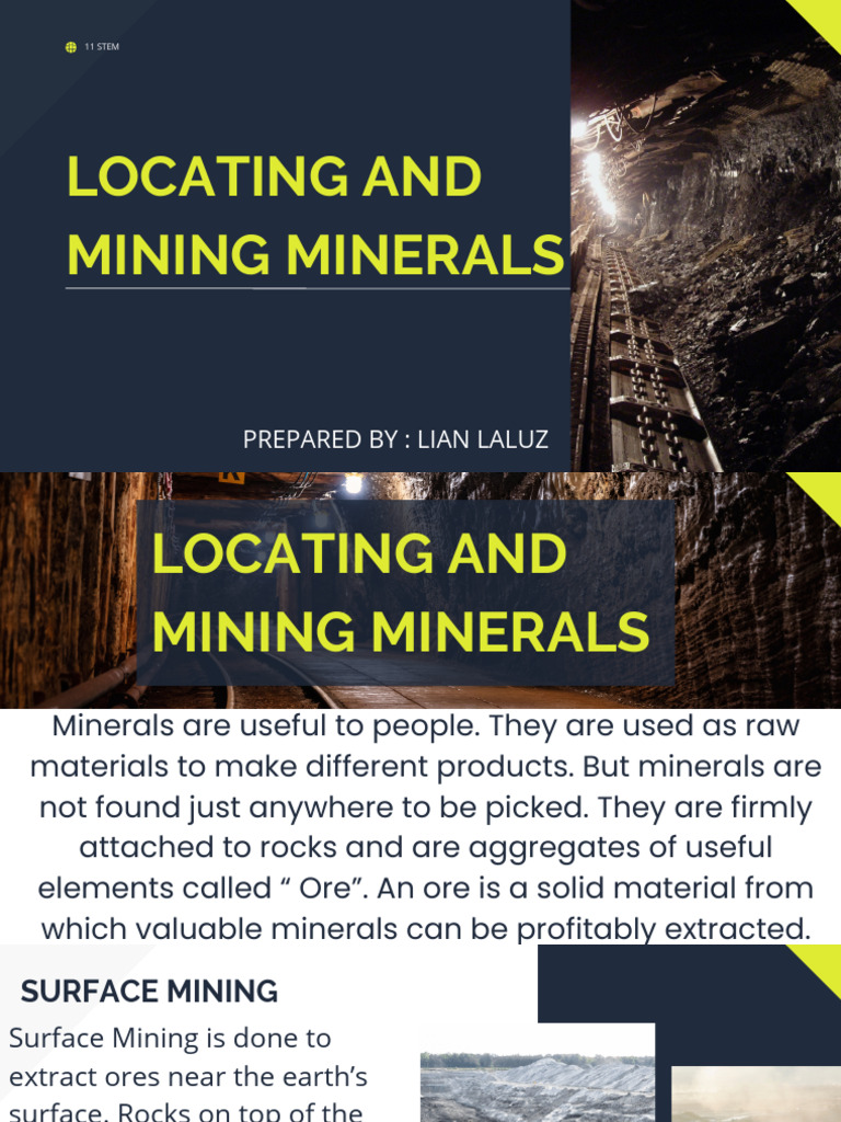 Mining Minerals 11 Stem | PDF | Mining | Surface Mining