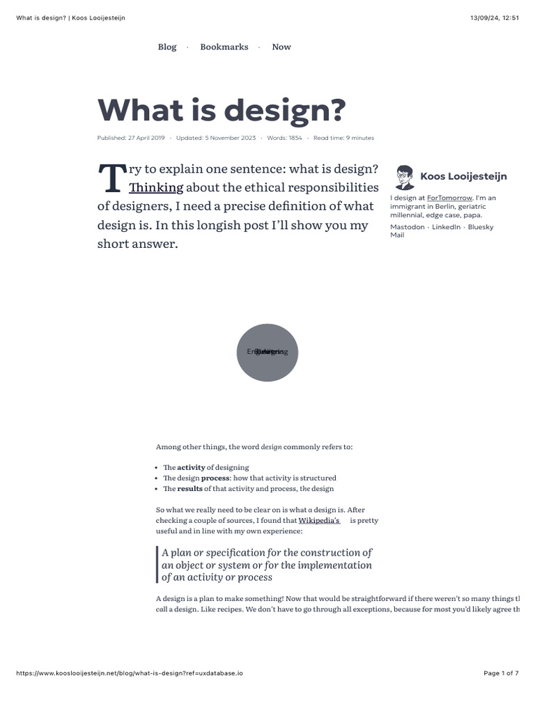 Understanding Design: Definition & Scope | PDF | Design | Engineering