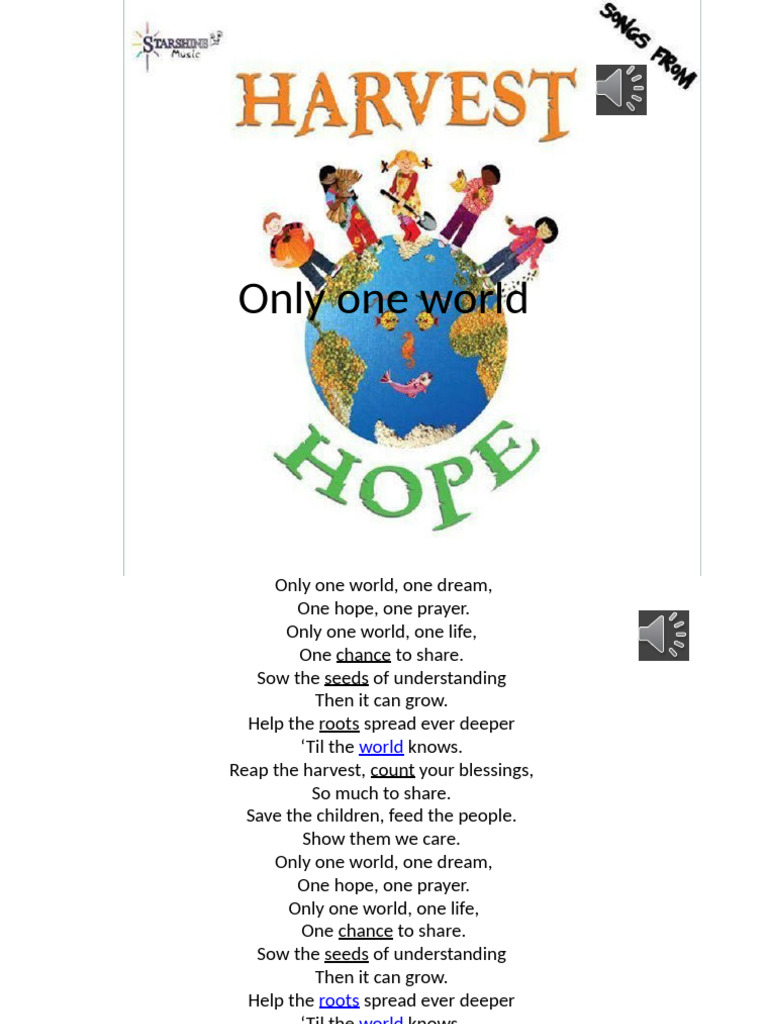 One World, One Dream Poem | PDF | Wellness