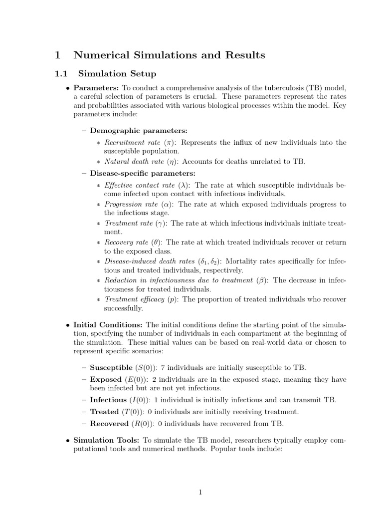 TB Model Numerical Simulation Insights | PDF | Numerical Analysis | Applied Mathematics