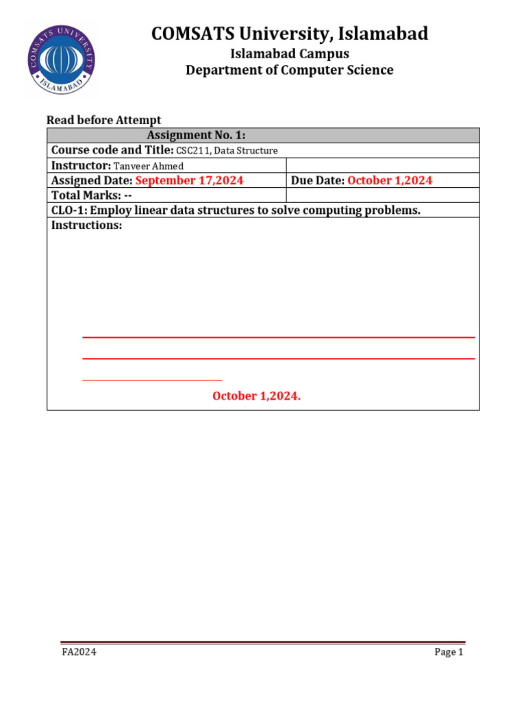 Assignment 01 - FA24 | PDF | Applied Mathematics | Theoretical Computer Science