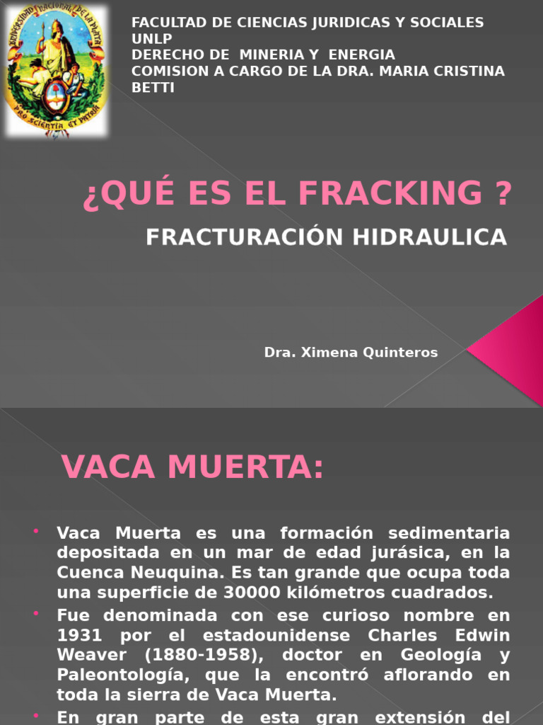 Presentación Fracking | PDF | Gas natural | Petróleo