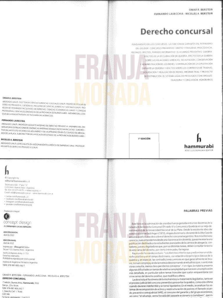 Berstein. D. Concursal | PDF
