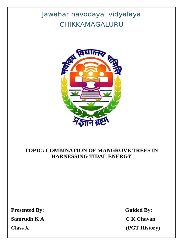 Samrudh K A Social Science Project Cluster | PDF | Mangrove | Climate Change Mitigation