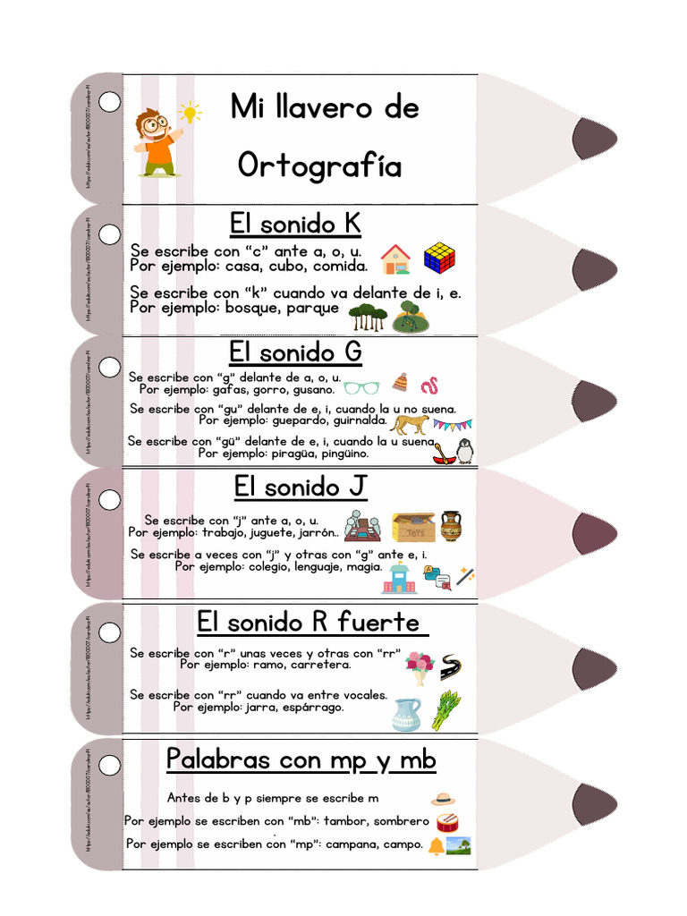 Llavero de Reglas Ortográficas | PDF | Lingüística | Ortografía