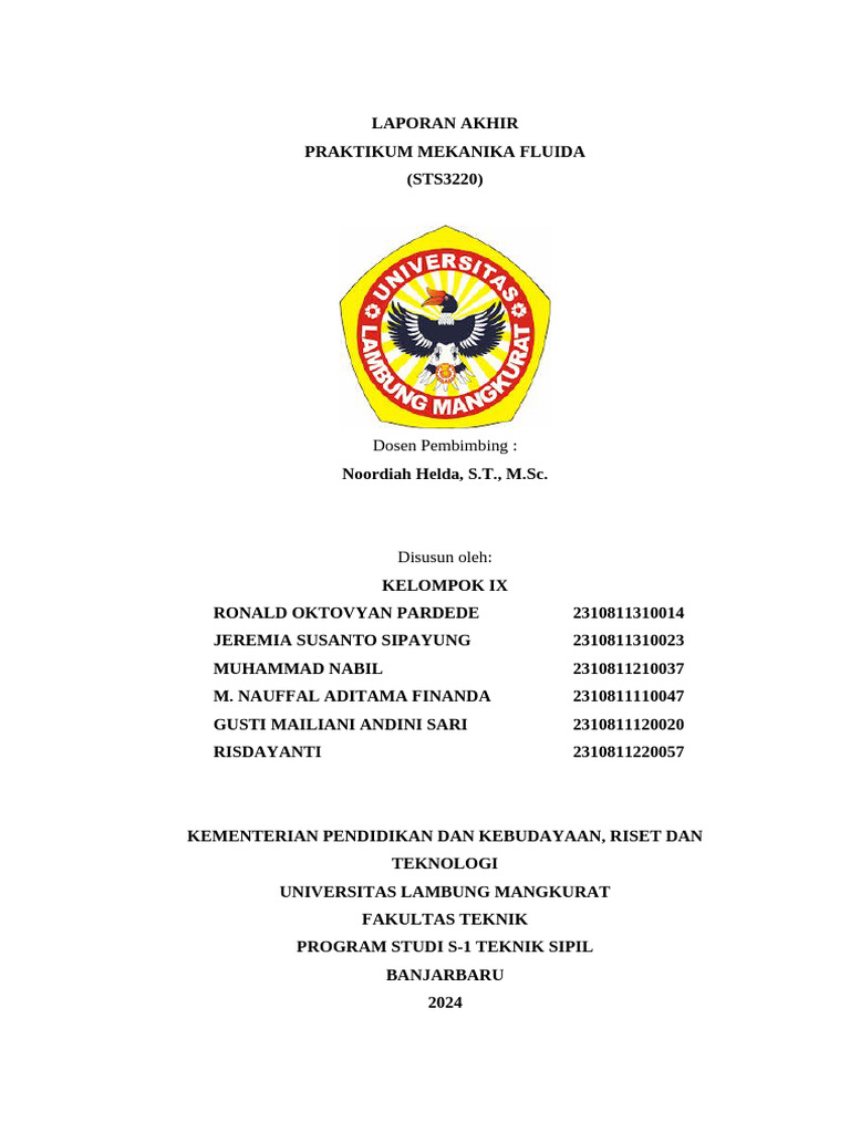 LAPORAN AKHIR MEKFLU KEL 9 ALL Newwww Terbaruu | PDF