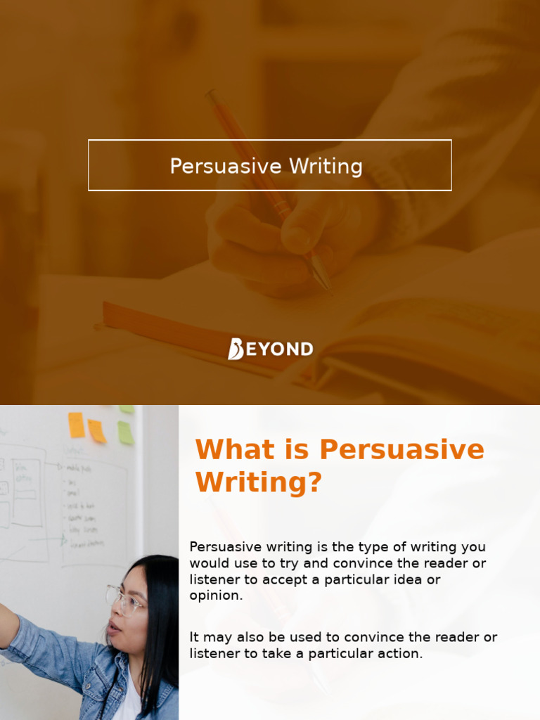 Persuasive Writing Techniques Guide | PDF | Human Communication ...