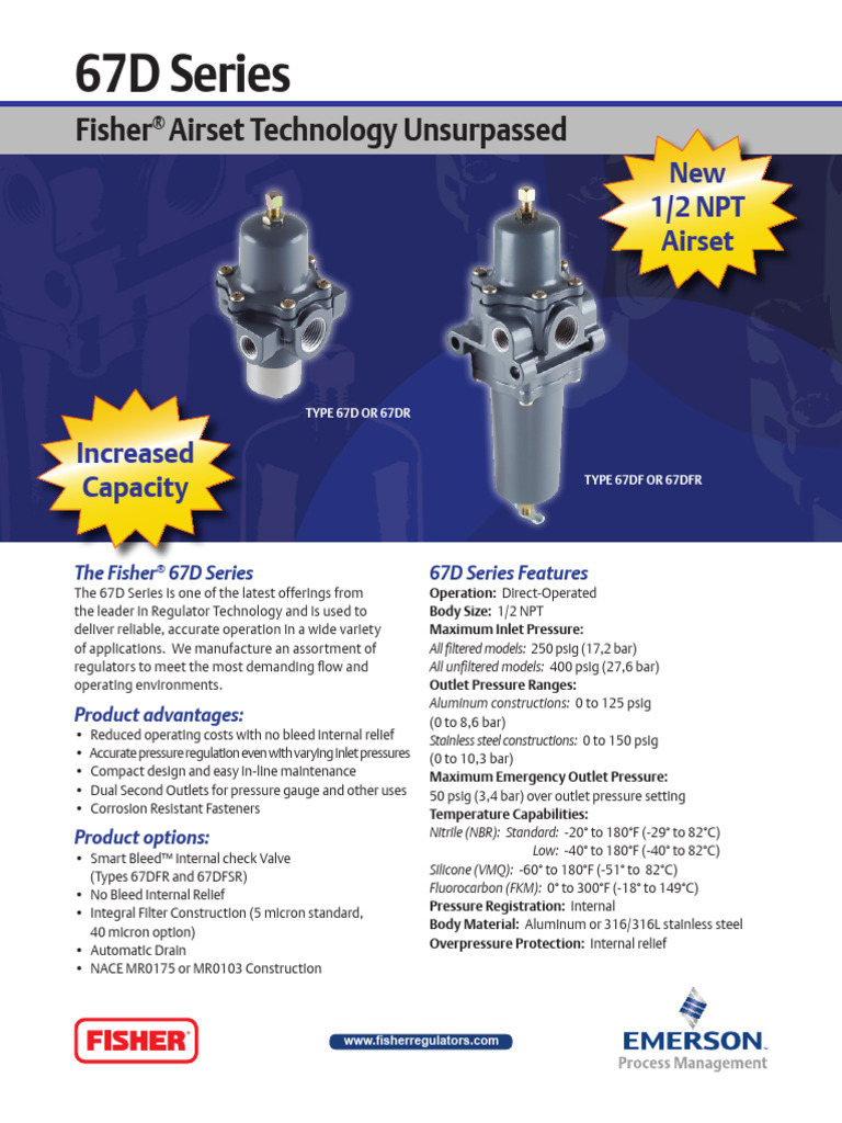 Series 67D Fisher-Emerson | PDF | Valve | Building Engineering
