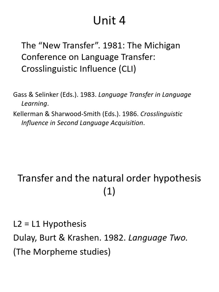 Unit4 2024 | PDF | Second Language | English Language