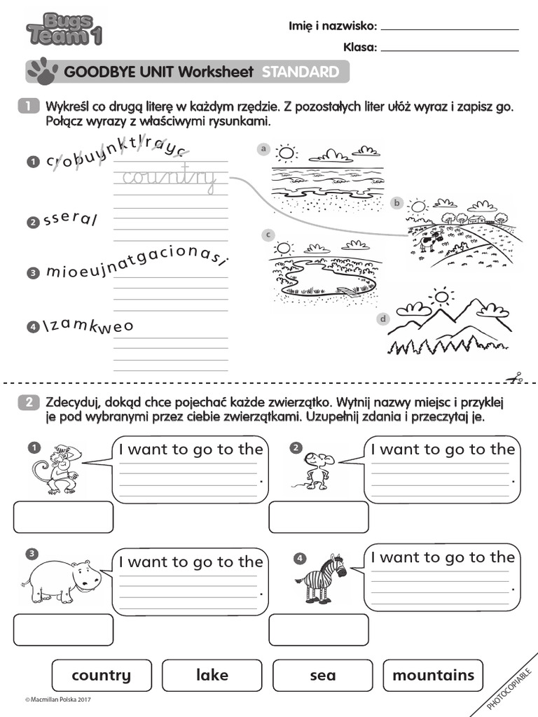 BT1 Goodbye PB Worksheet Standard | PDF