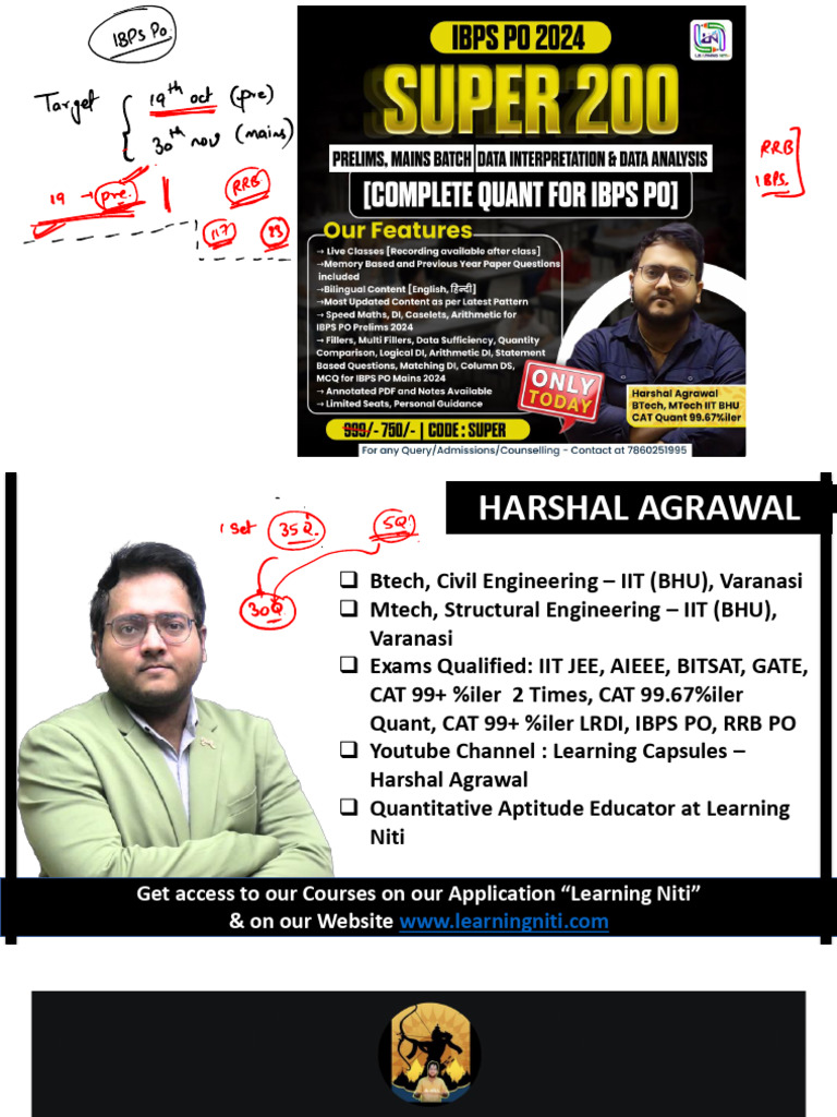 (Modules 1-9) Super 200 Quant IBPS PO (Pre) | PDF