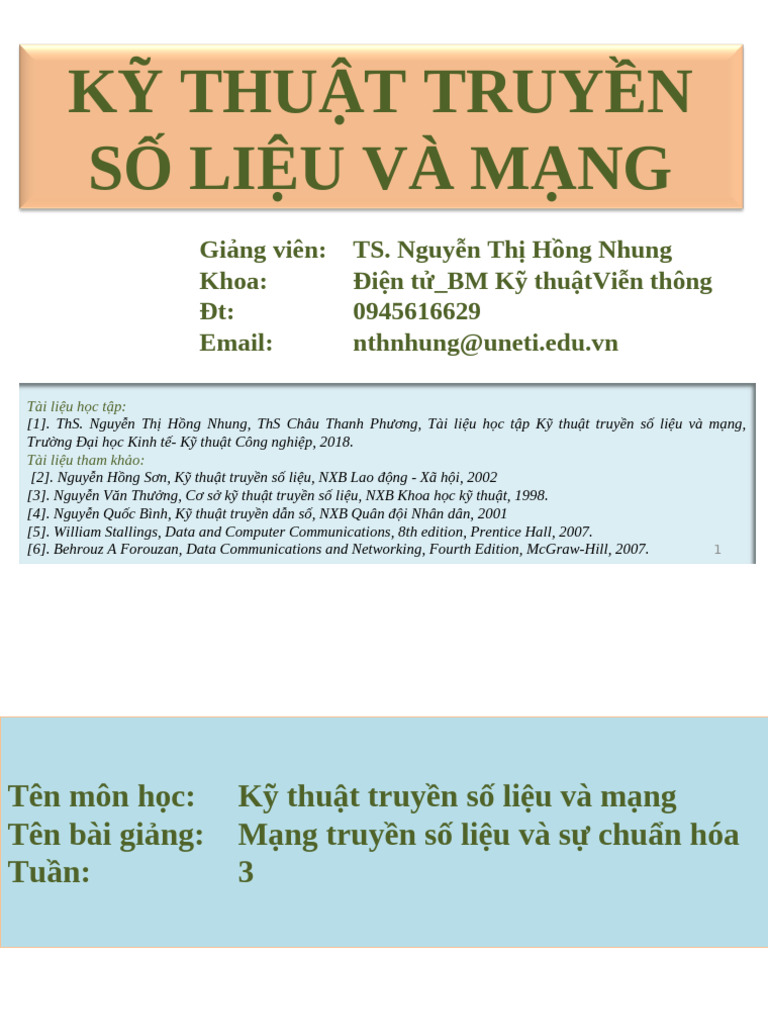 KTTSL Bài giảng tuần 3 | PDF