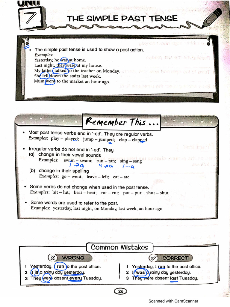 Simple Past Tense Y6 | PDF