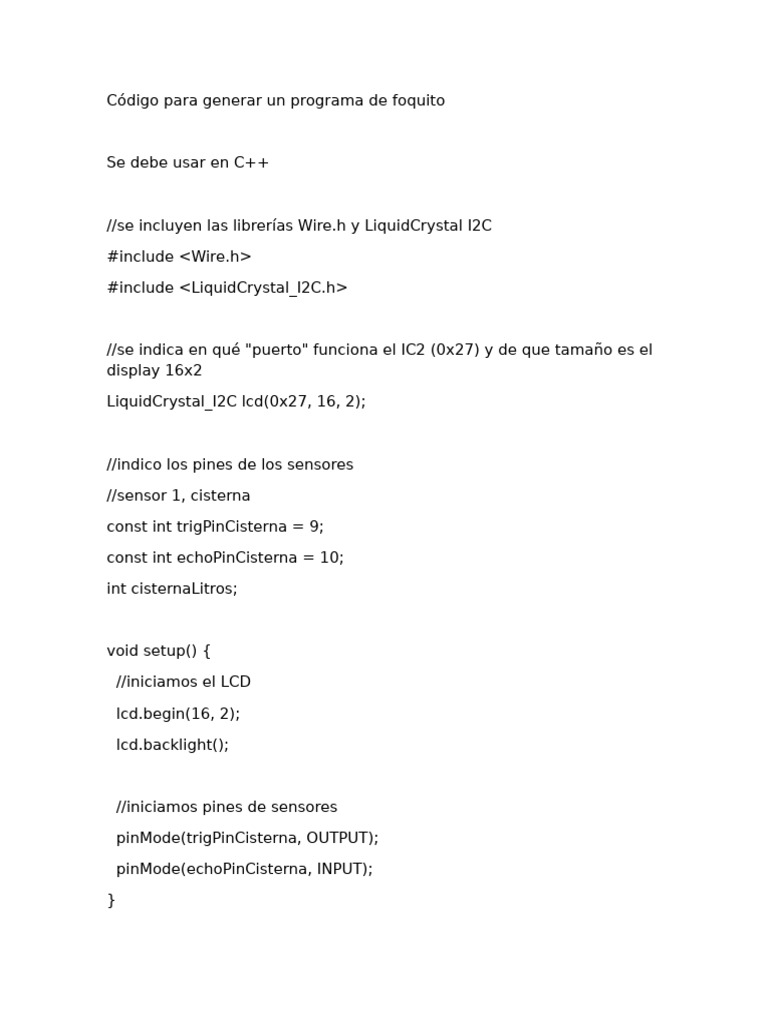 Programa para encender un foco en C++ | PDF | Informática | Tecnología