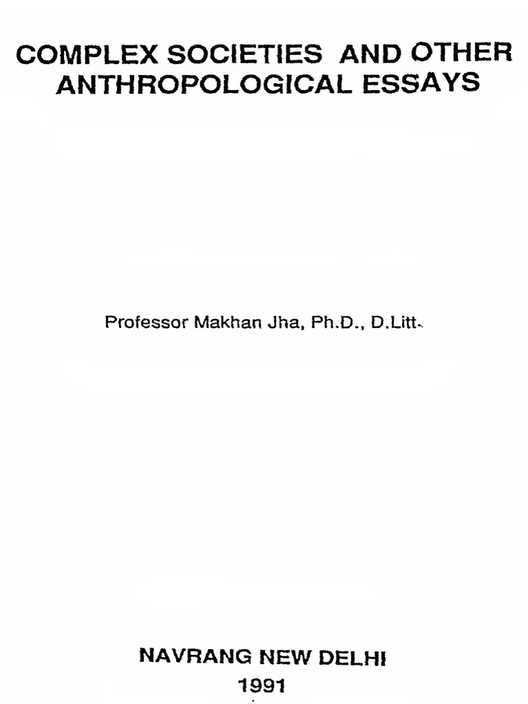 Complex Societies and Other Anthropological Essays - Text | PDF ...