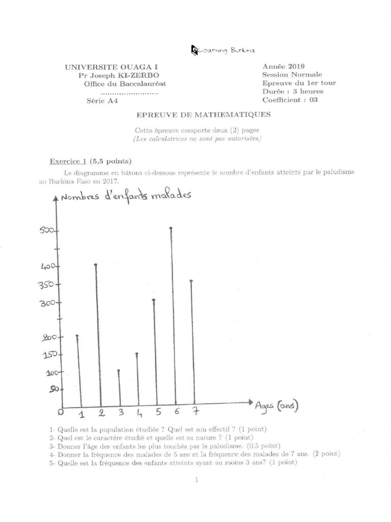 226 Bac2019 A4 A5 Maths | PDF