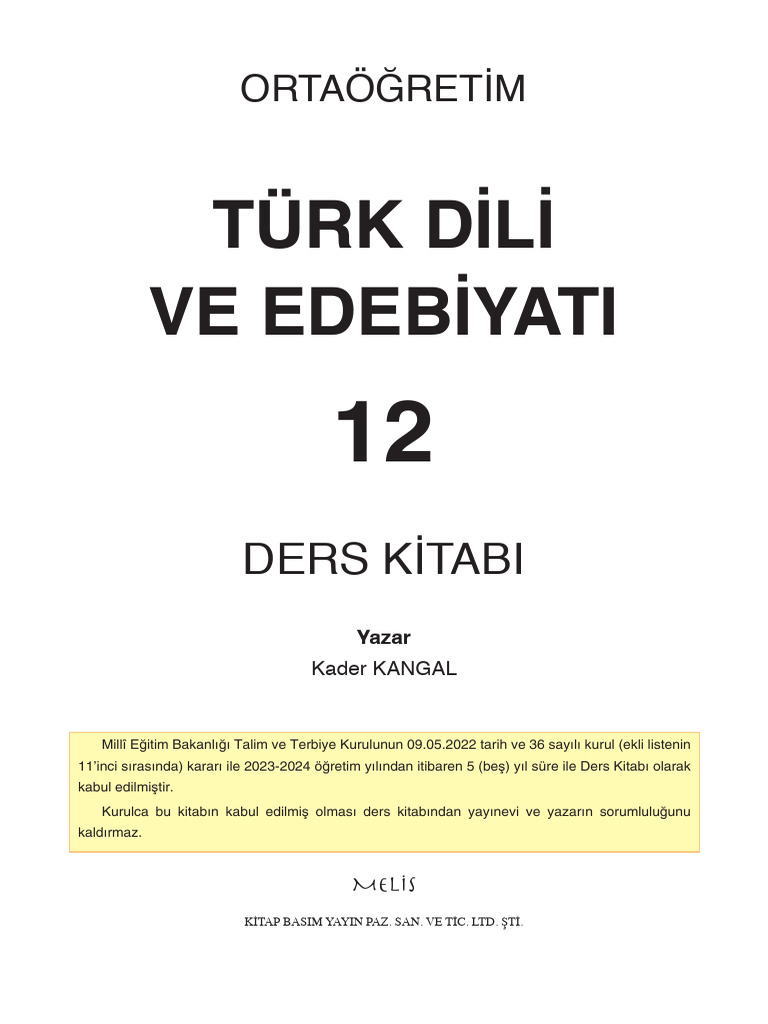 12.sinif Melis Yayincilik | PDF