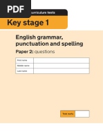 2023 Key Stage 1 English Reading Paper 2 Reading Answer Booklet | PDF ...