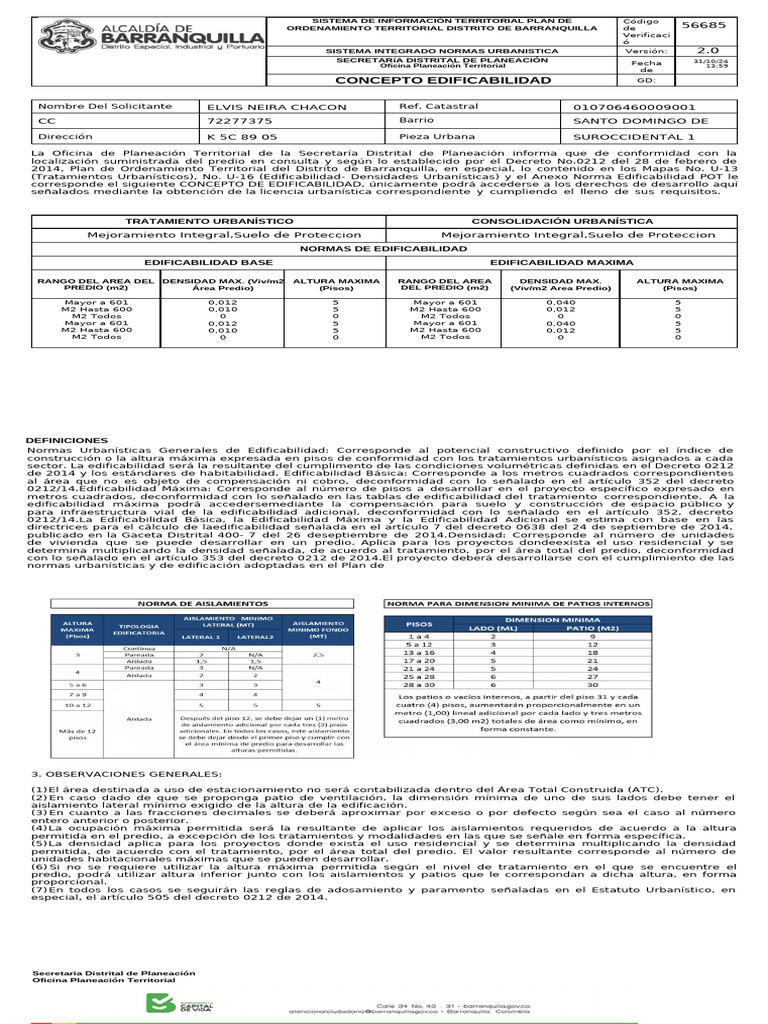 EDIFICABILIDAD | PDF