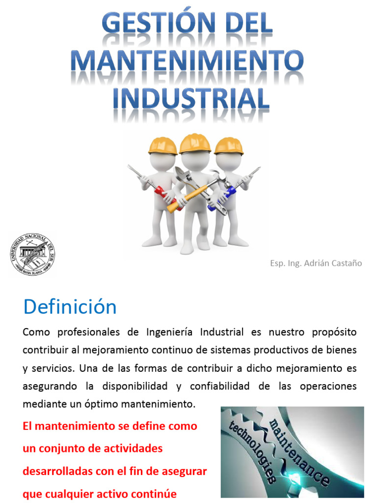 Guía de Mantenimiento Industrial | PDF | Ingeniería de confiabilidad | Calidad (comercial)