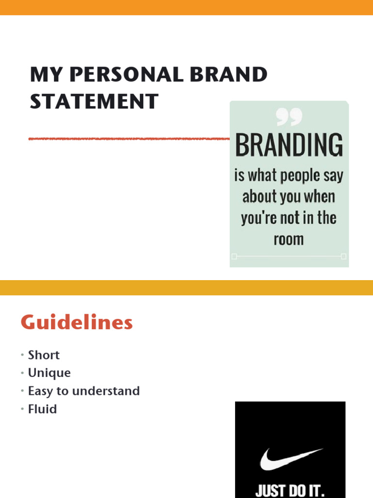4 - Personal Brand Statement | PDF