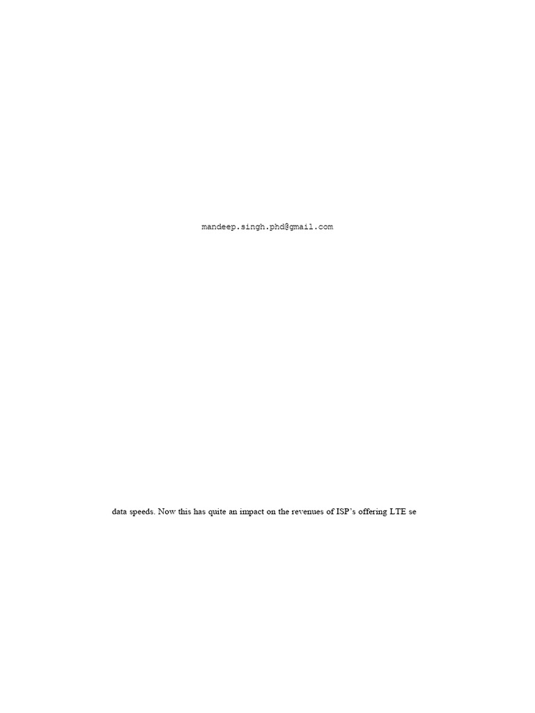 CQI Based LTE Scheduler | PDF | Scheduling (Computing) | Quality Of Service