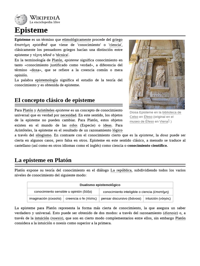 Episteme | PDF | Cognición | Filosofía occidental