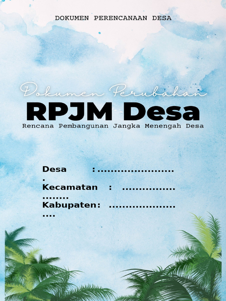 Dokumen Perubahan RPJM Desa | PDF