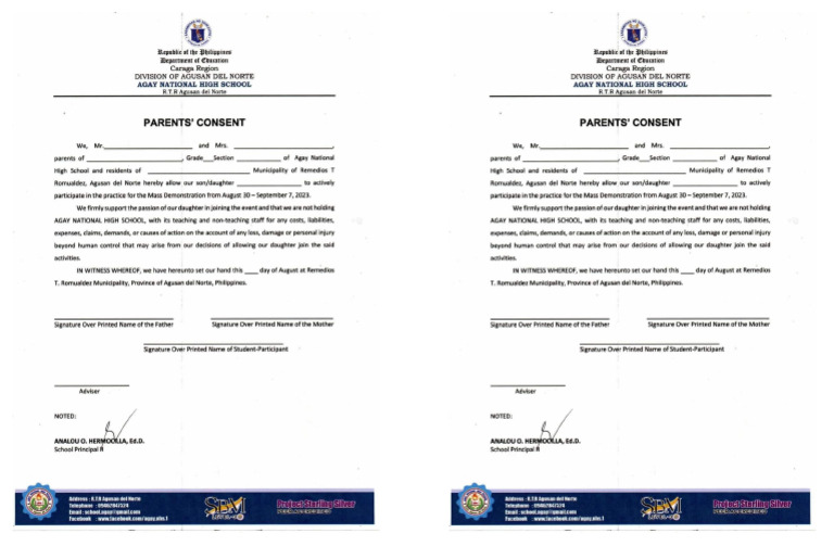 Parents Consent | PDF