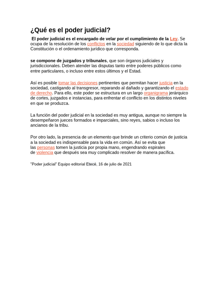 Qué Es El Poder Judicial.... | PDF | Judicaturas | Debido al proceso