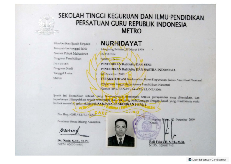 Scan Ijazah | PDF