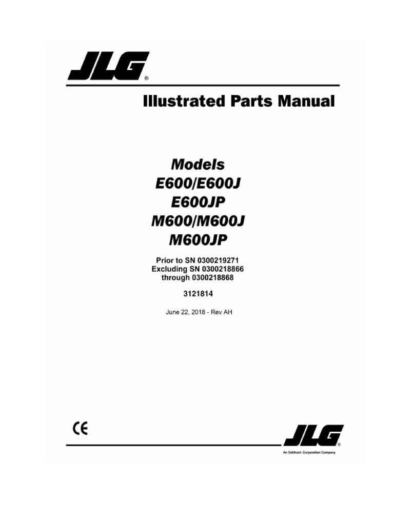 JLG M600JP/E600J Specifications Manual | PDF | Axle | Four Wheel Drive