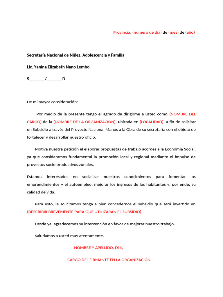Nota de Solicitud Dirigida A La Secretaria | PDF