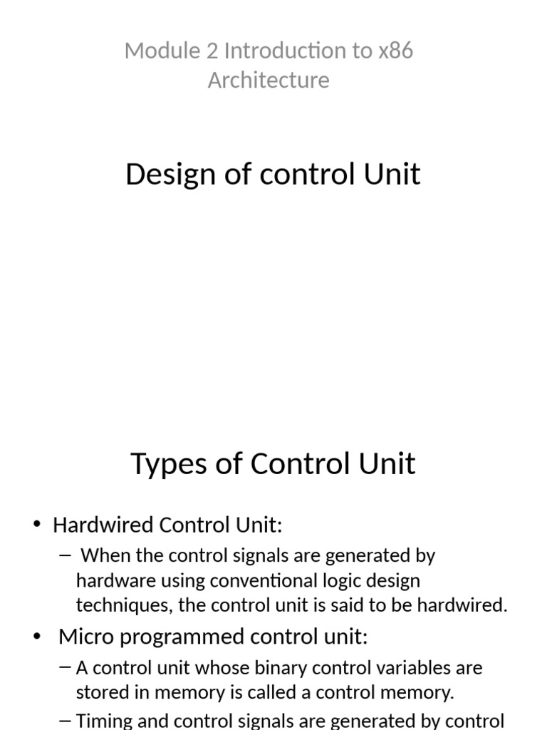 Control Unit Design Overview | PDF | Computing | Computer Engineering