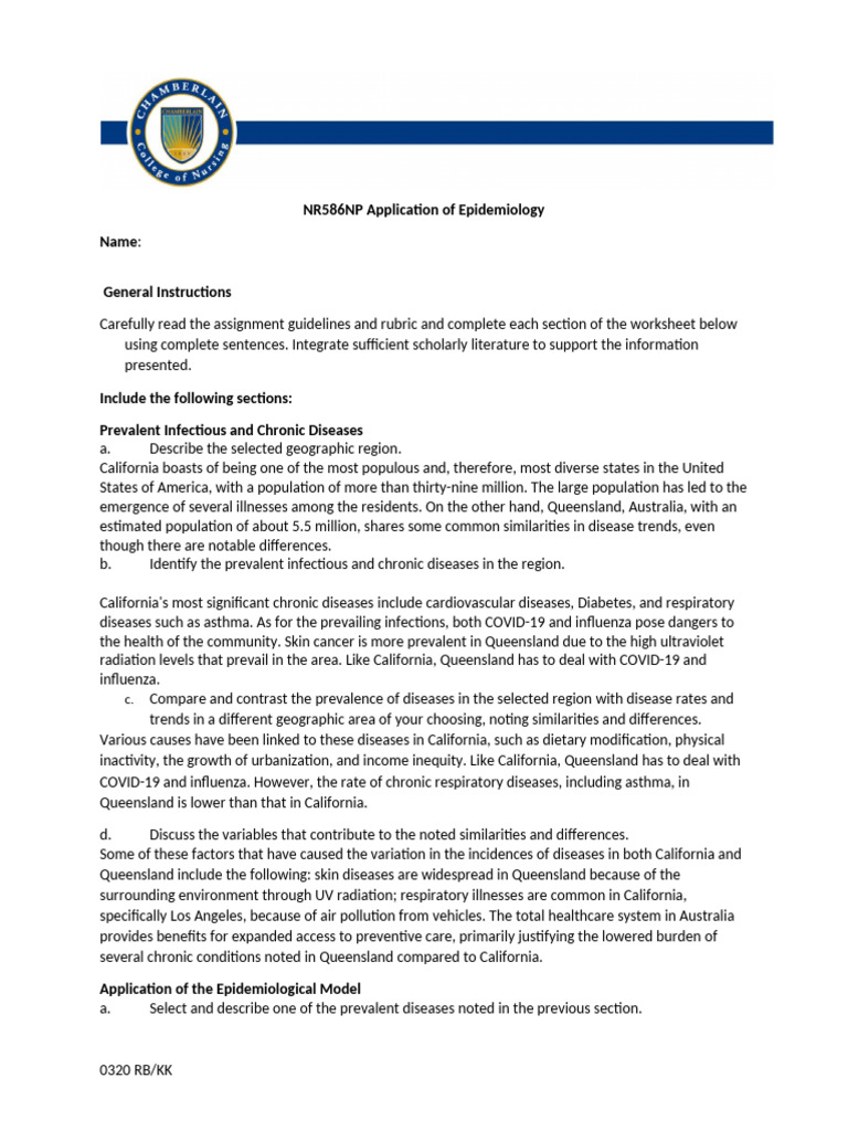 nr586np Week 4 Application of Epidemiology Worksheet | PDF | Preventive ...