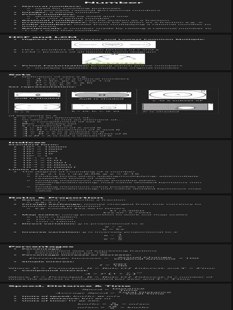 CAIE IGCSE Mathematics 0580 Theory Revision Notes - ZNotes | PDF ...