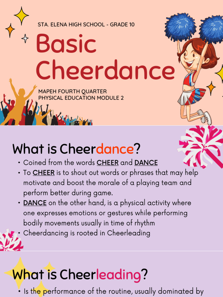 Q4 MAPEH PE Week 2 Basic Cheerdance | PDF