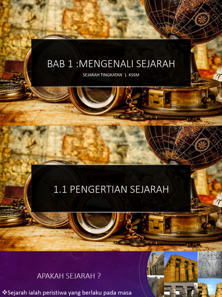 Nota Sej Ting 1 KSSM Bab 1 Mengenali Sejarah | PDF