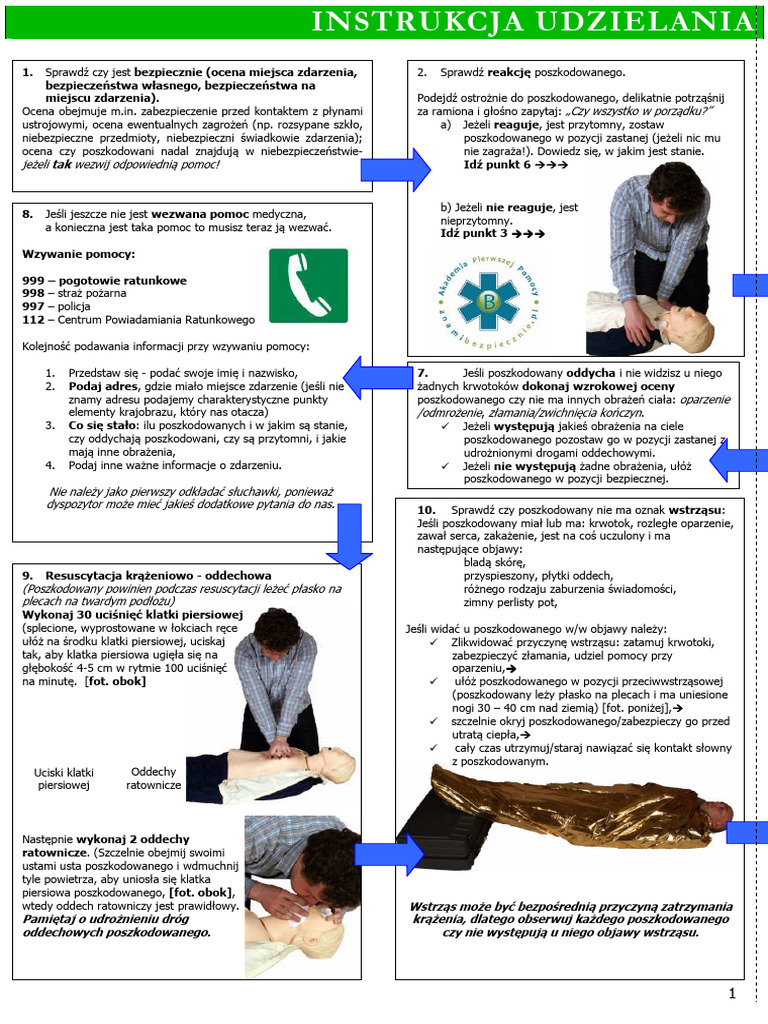 Instrukcja Pierwszej Pomocy | PDF
