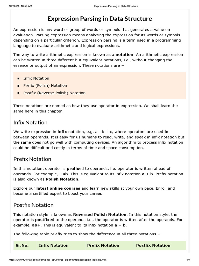 Part 3 Expression Parsing in Data Structure C Program Examples 2 | PDF | Computer Programming ...