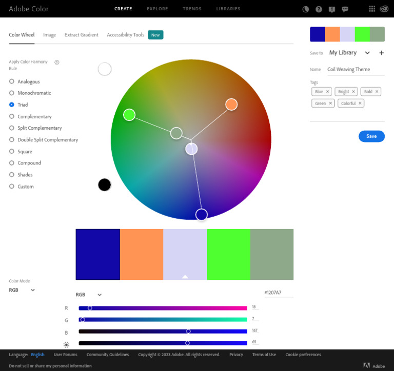 Color Wheel, A Color Palette Generator Adobe Color | PDF