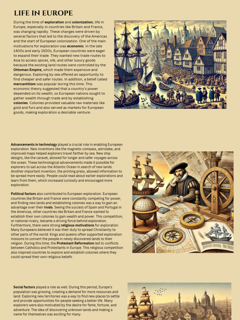 (Template) Life in Europe | PDF | Age Of Discovery | European ...