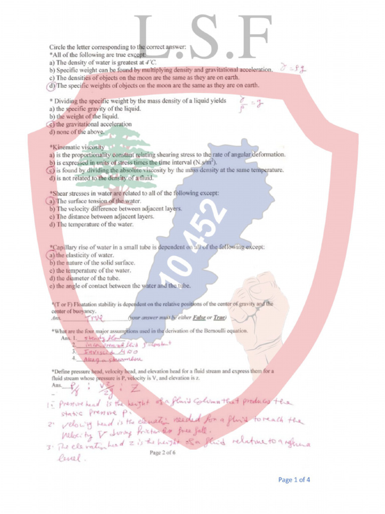Fluids Exam 1 Fall 2022 | PDF