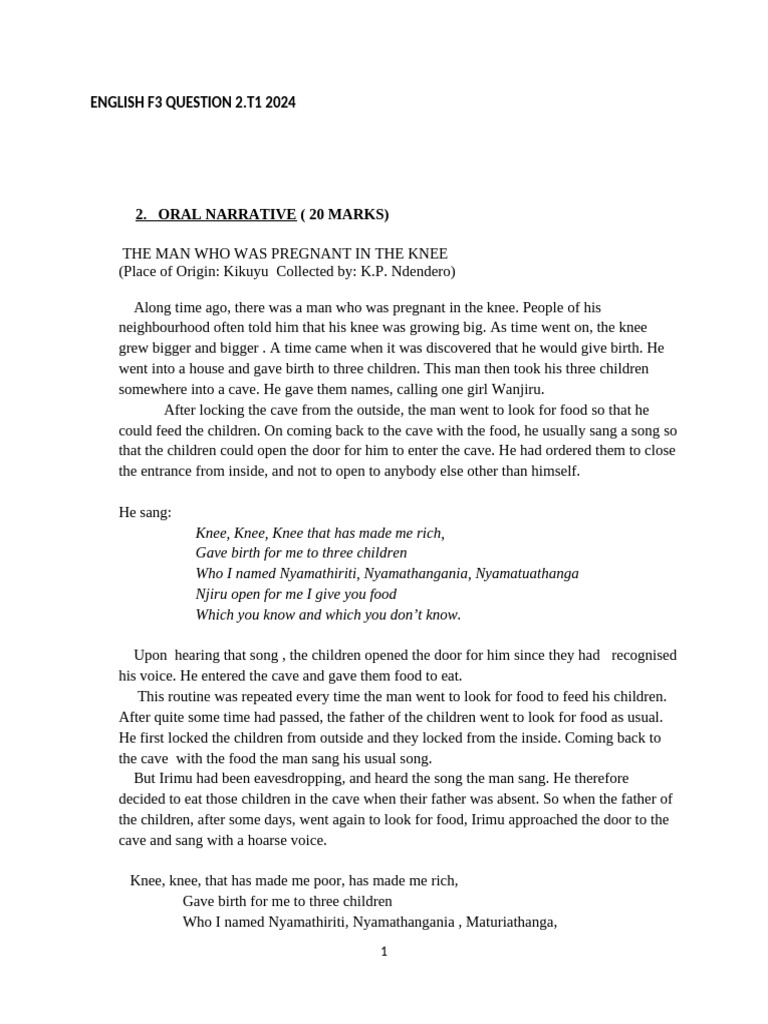 Eng Pp2-Question 2 Term 1 2024 | PDF